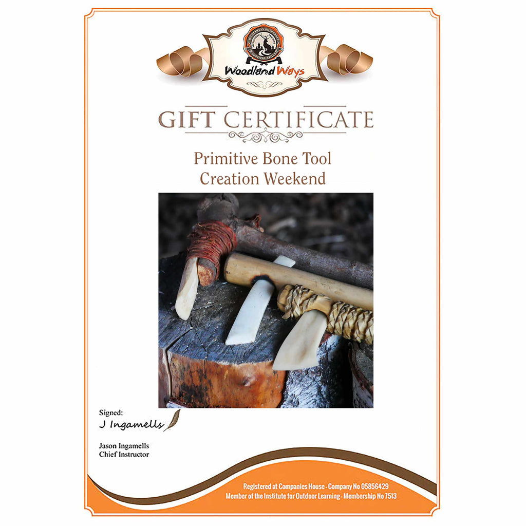 Gift Voucher - Primitive Bone Tool Creation Weekend – Woodland Ways