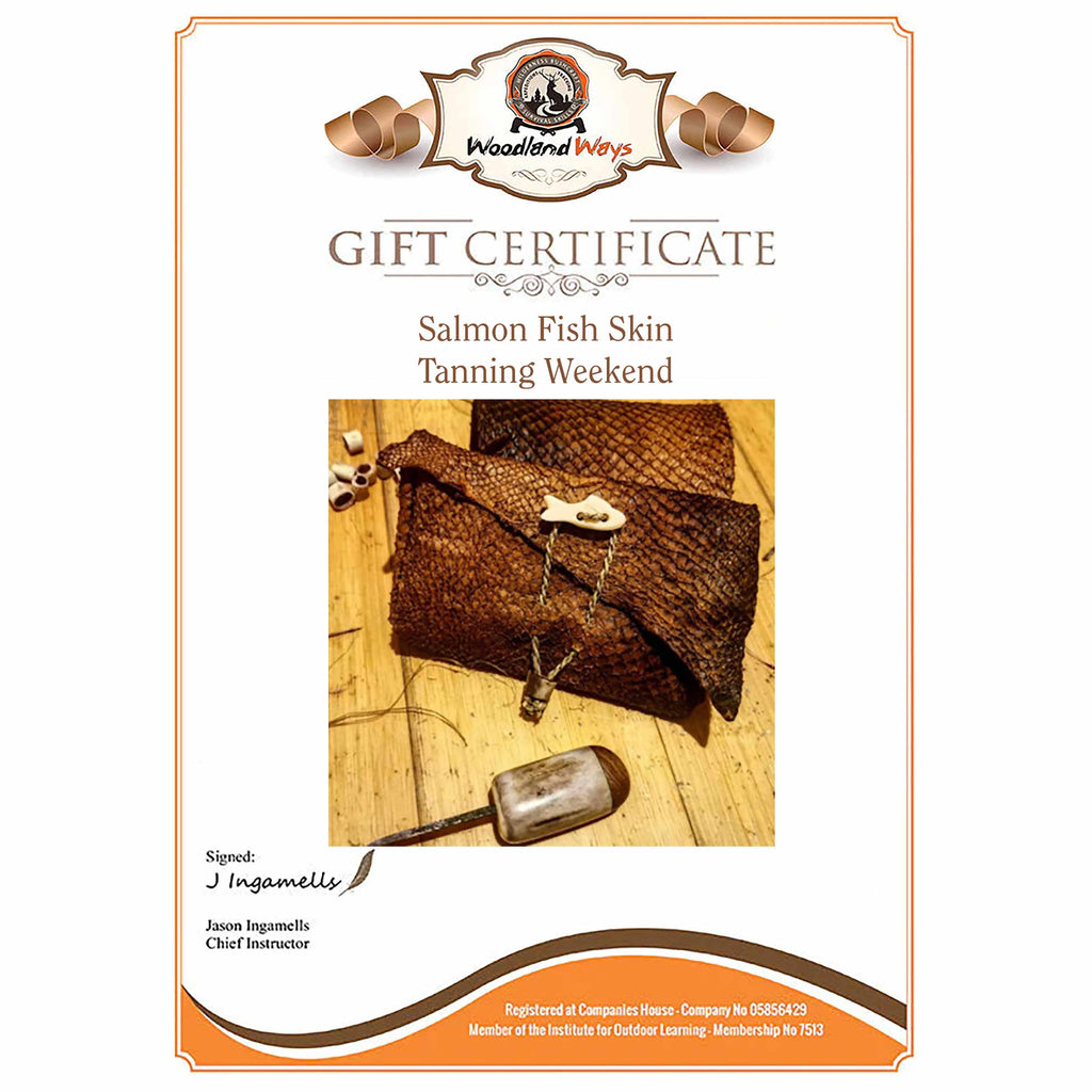 Gift Voucher - Salmon Fish Skin Tanning Weekend | Woodland Ways