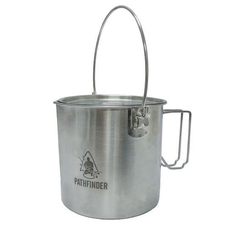 Pathfinder Stainless Steel Bush Pot and Lid Set 64oz | Woodland Ways