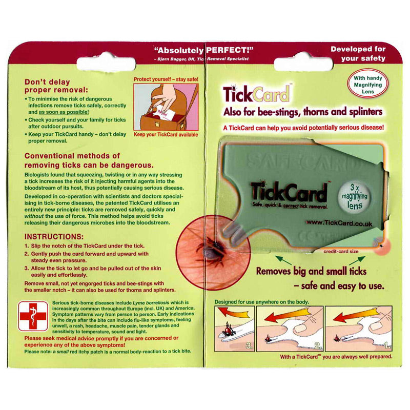 Tick Card Tick Remover with Magnifier – Woodland Ways